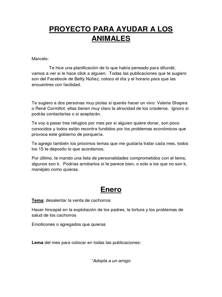 Proyecto de Concientización Animal | PDF | Perros | Animales domesticados
