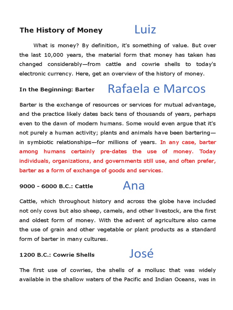 The Evolution of Money: From Cattle and Cowrie Shells to Digital ...