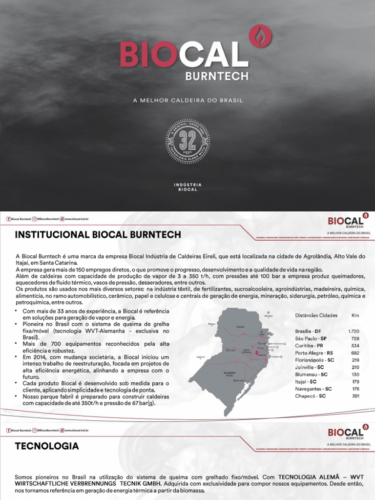 Presentación Biocal Burntech | PDF | Caldeira | Quantidades físicas