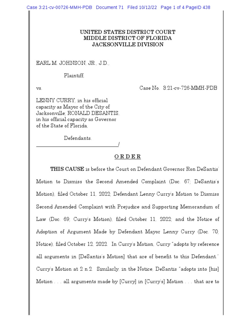 Motions To Dismiss Filed | PDF | Complaint | Justice