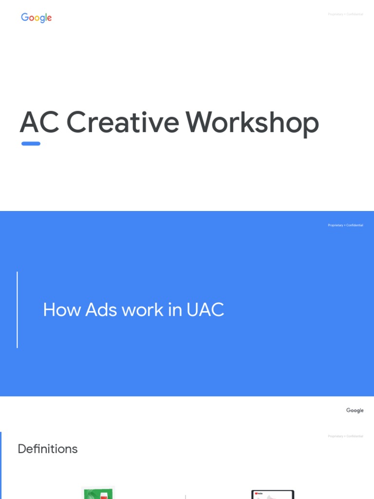 UAC Creative Best Practices | PDF | You Tube | Mobile App