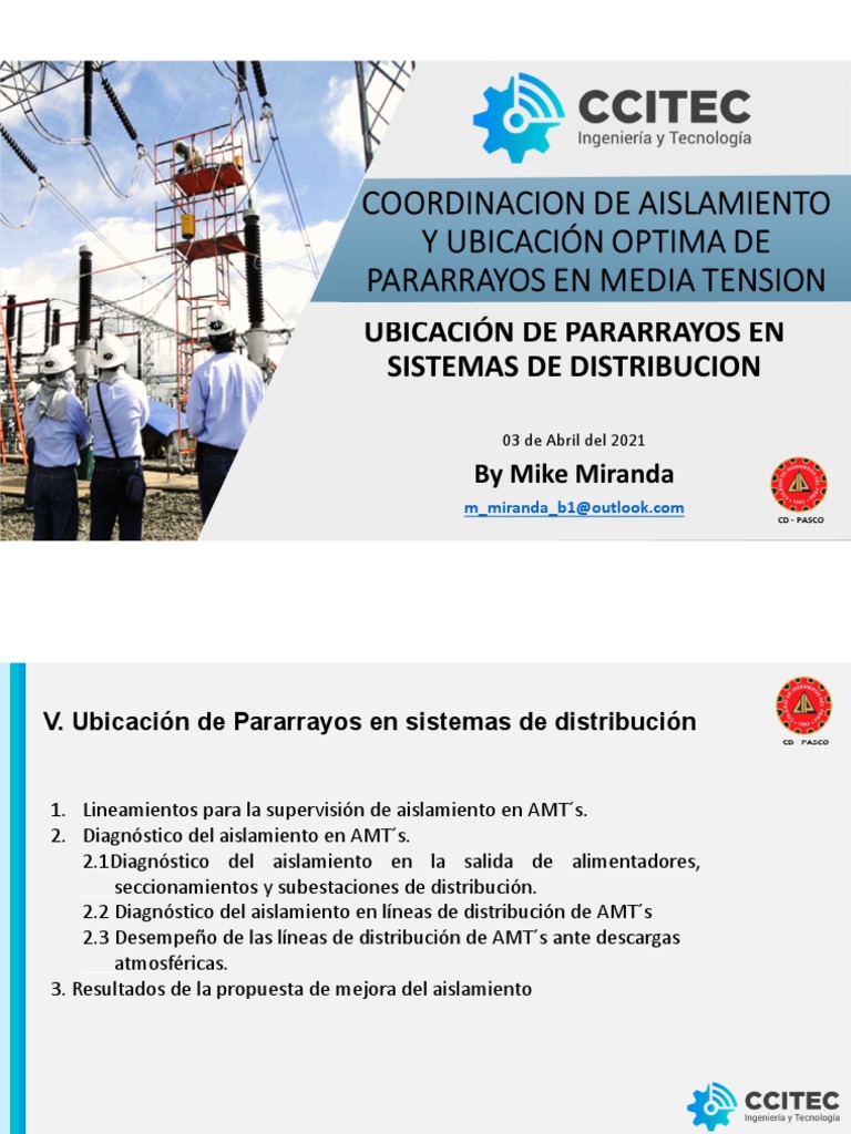05 - Ubicacion de Pararrayos en Sistemas de Distribucion | Descargar gratis PDF | Aislador ...
