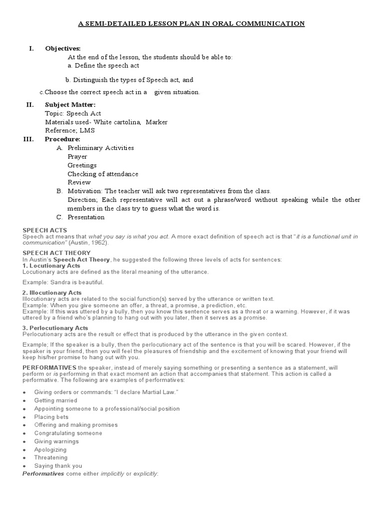 Lesson Plan Week 8 | Download Free PDF | Linguistics | Cognitive Science