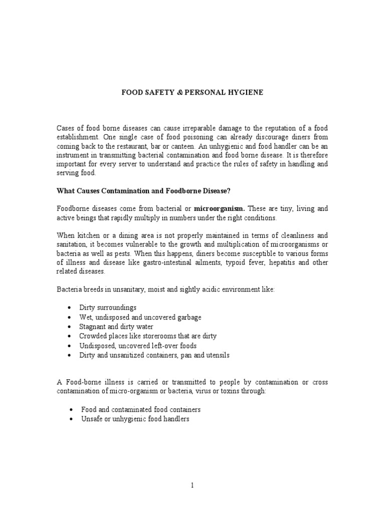 Food Safety | PDF | Foodborne Illness | Foods