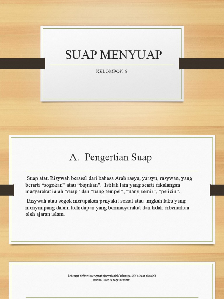 Suap: Definisi dan Dampaknya | PDF