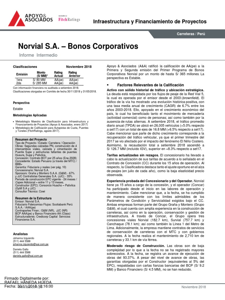 Norvial Project Bon | PDF | Presupuesto | Perú