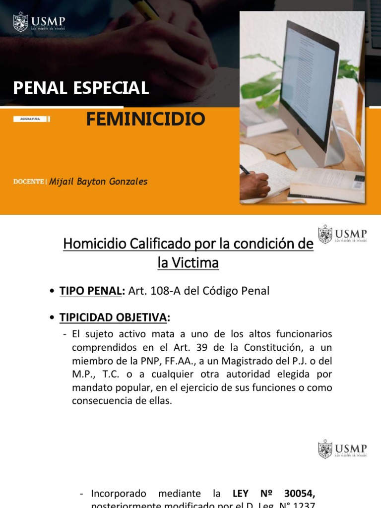 Análisis del tipo penal de feminicidio en el Código Penal peruano | PDF | Derecho penal ...