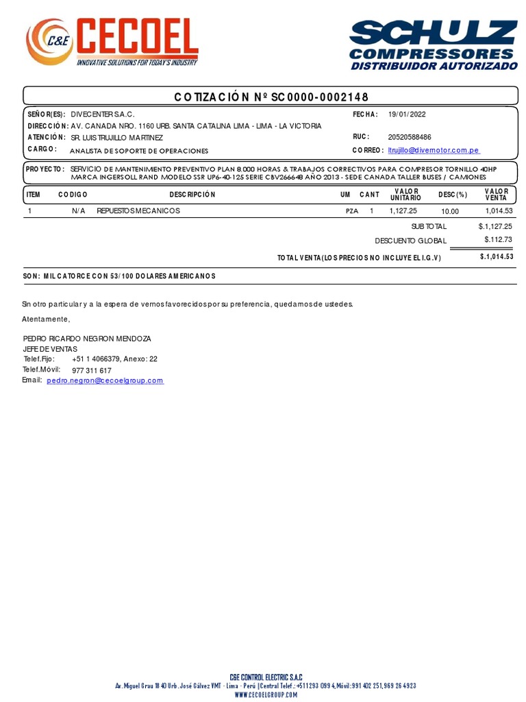 Cotización #Sc0: Analista de Soporte de Operaciones | Descargar gratis ...