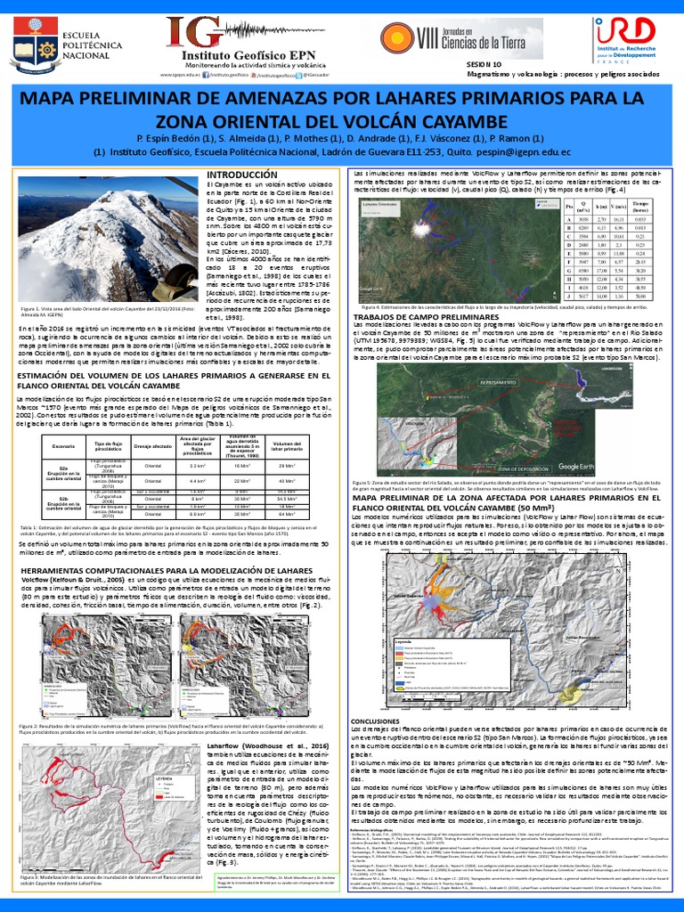 Poster Cayambe 8 JCT | PDF | Volcán | Peligros Naturales