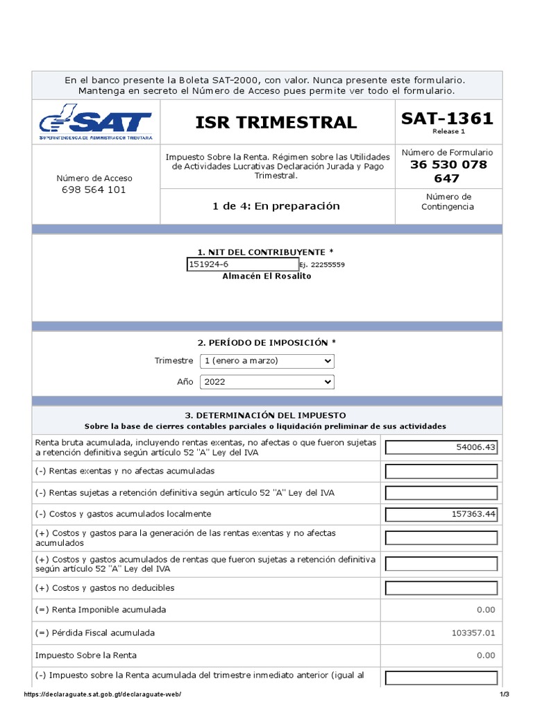 Formulario de ISR | PDF | Impuesto sobre la renta | Impuestos