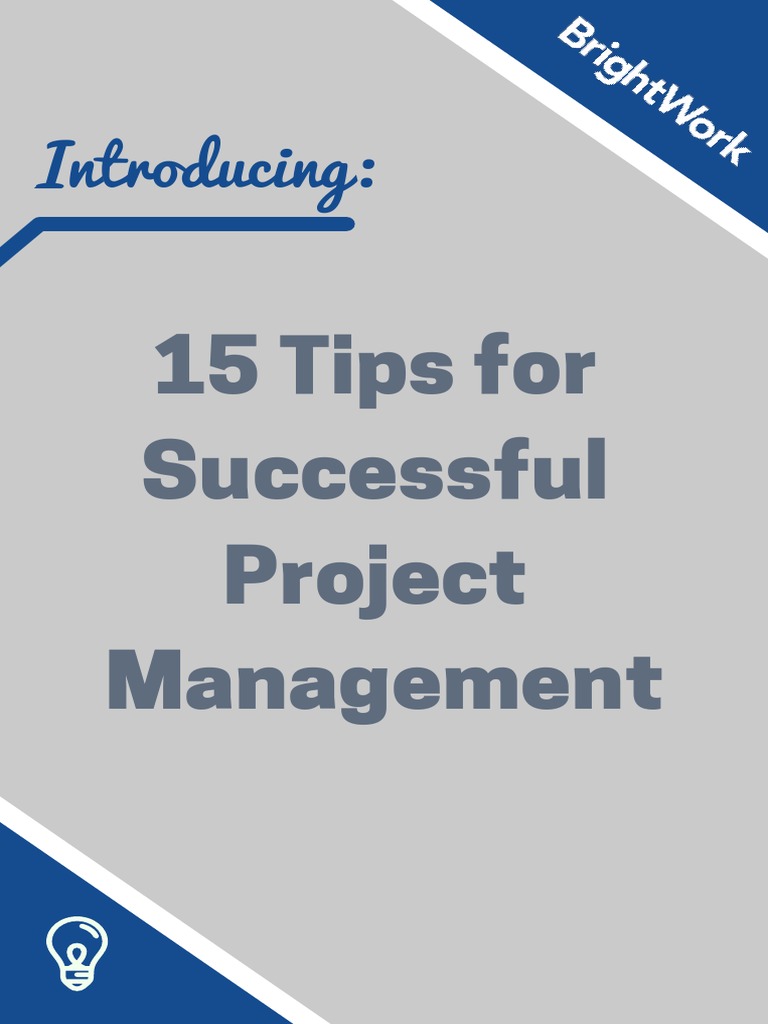 15 Tips For Successful Project Management | PDF | Project Management ...