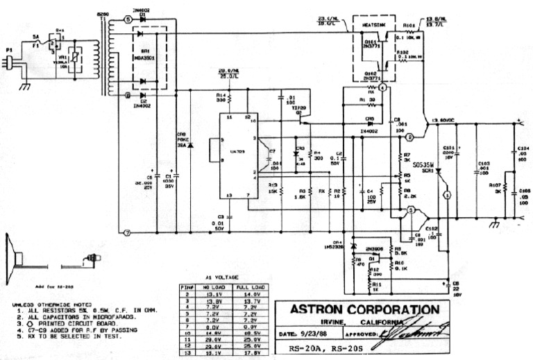 Astron RS-20A, RS-20S Schematic | PDF