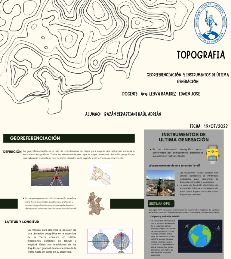 Topografía - GEOREFERENCIACIÓN Y INSTRUMENTOS DE ULTIMA GENERACIÓN GPS, ESTACIÓN TOTAL ...