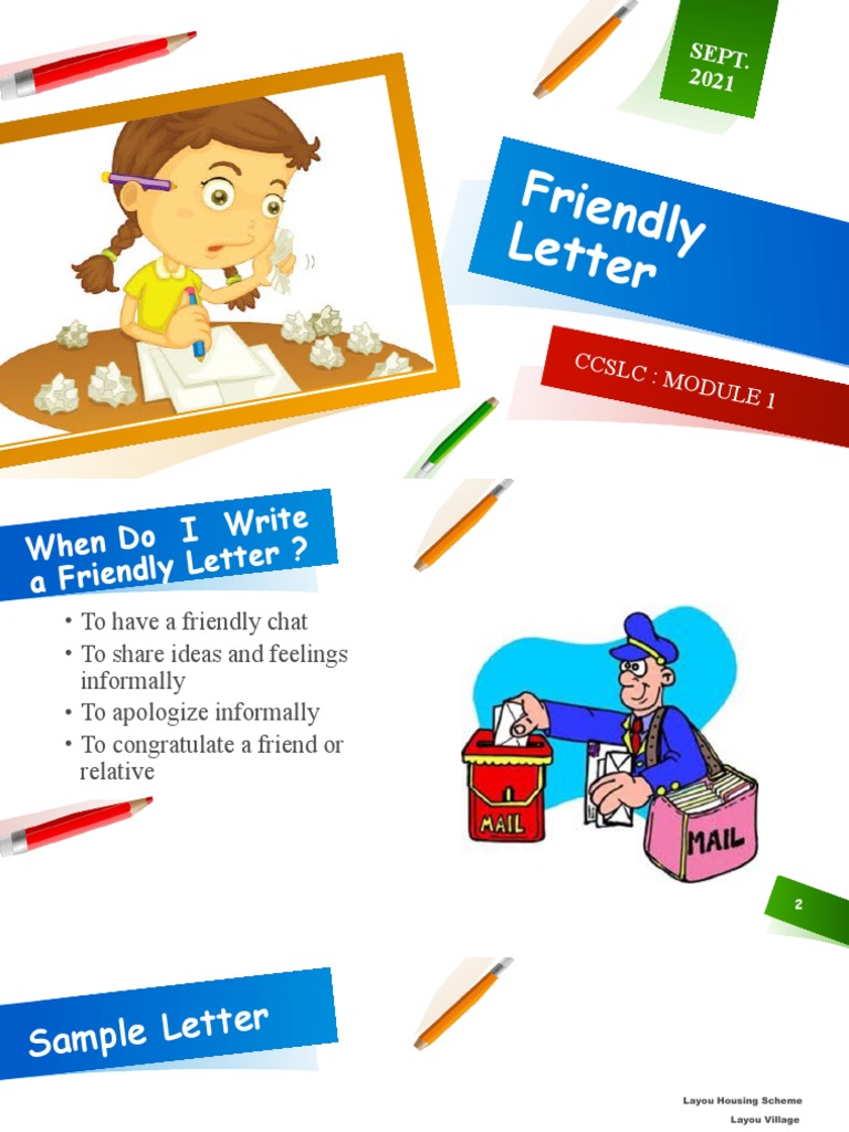 Friendly Letter Writing Guide | PDF | Text | Written Communication