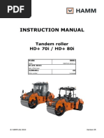 Hamm HD13 HD14 Tandem Roller Tractor Operating Manual PDF | PDF