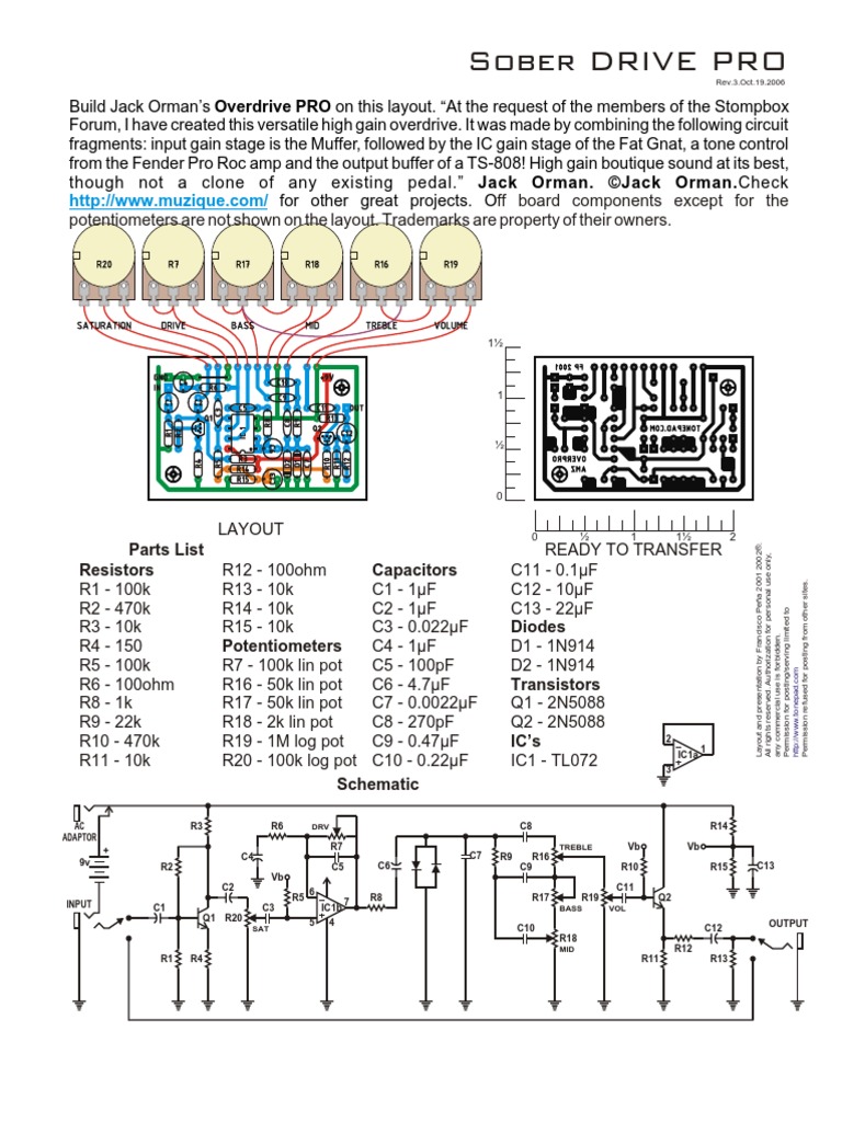 Tonepad Amzoverdrivepro | PDF | Electromagnetism | Electrical Circuits