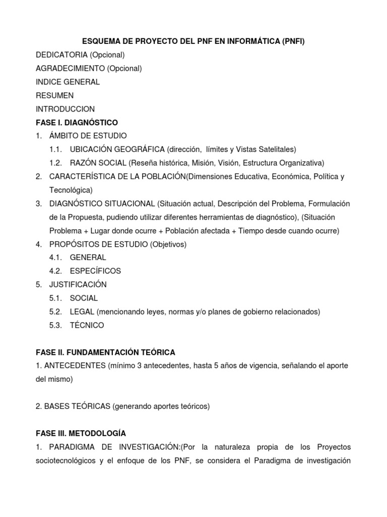Esquema de Proyecto PNF Informatica | PDF | Science