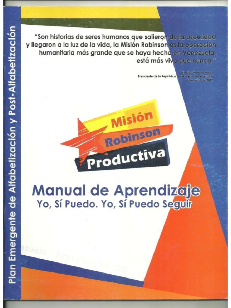 Manual de Aprendizaje Mision Robinson 1 y 2. Facilitador | PDF