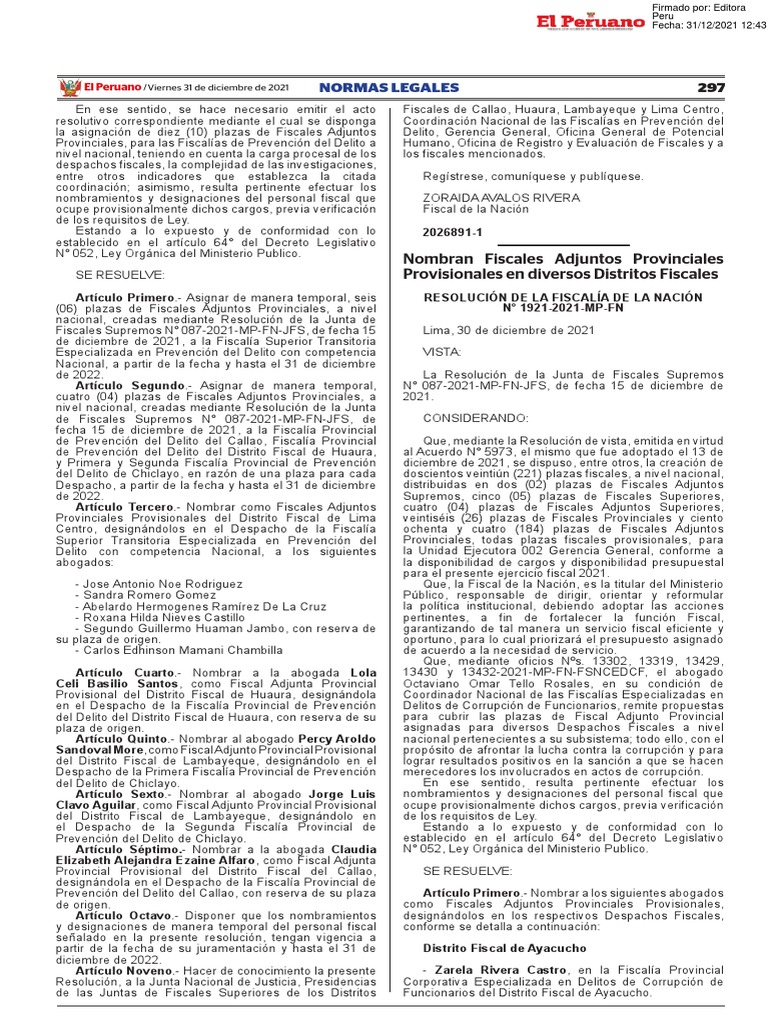 Resolucion de Nombramiento | PDF | Planificación | Corrupción política