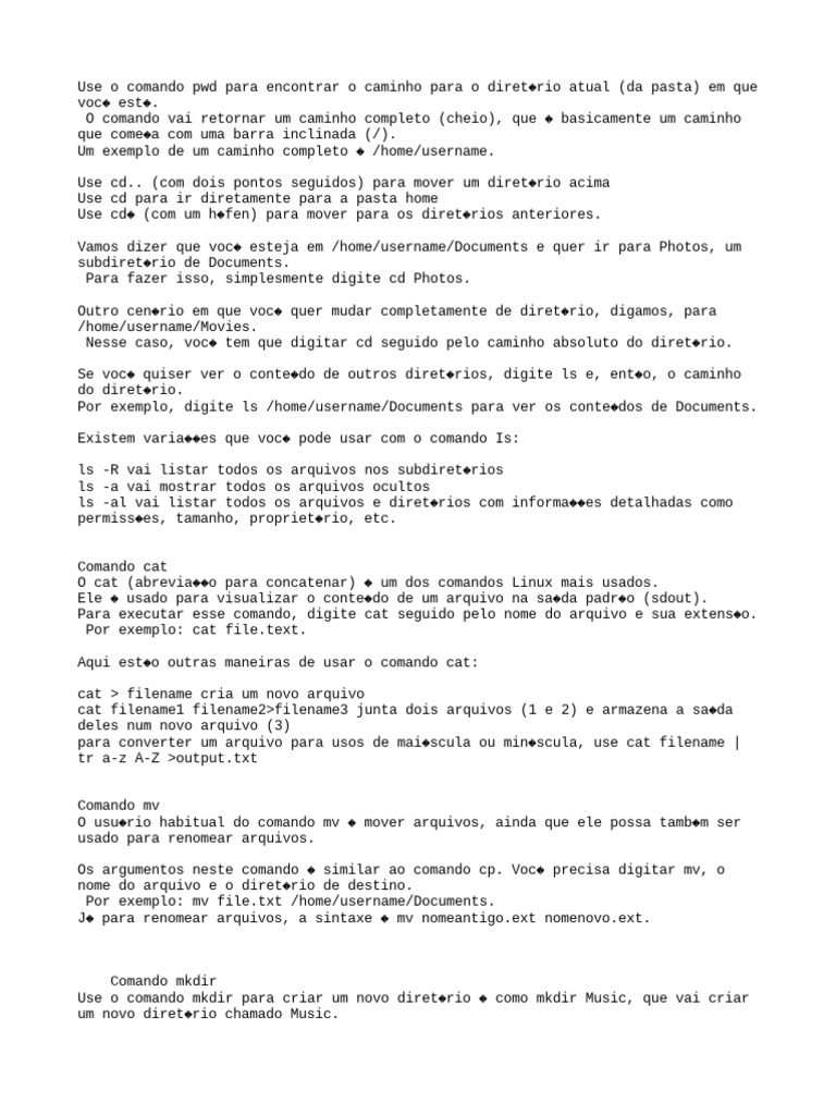 Comandos Basicos Linux | PDF | Arquivo de texto | Processo (informática) Comandos Basicos Linux | PDF | Arquivo de texto | Processo (informática)