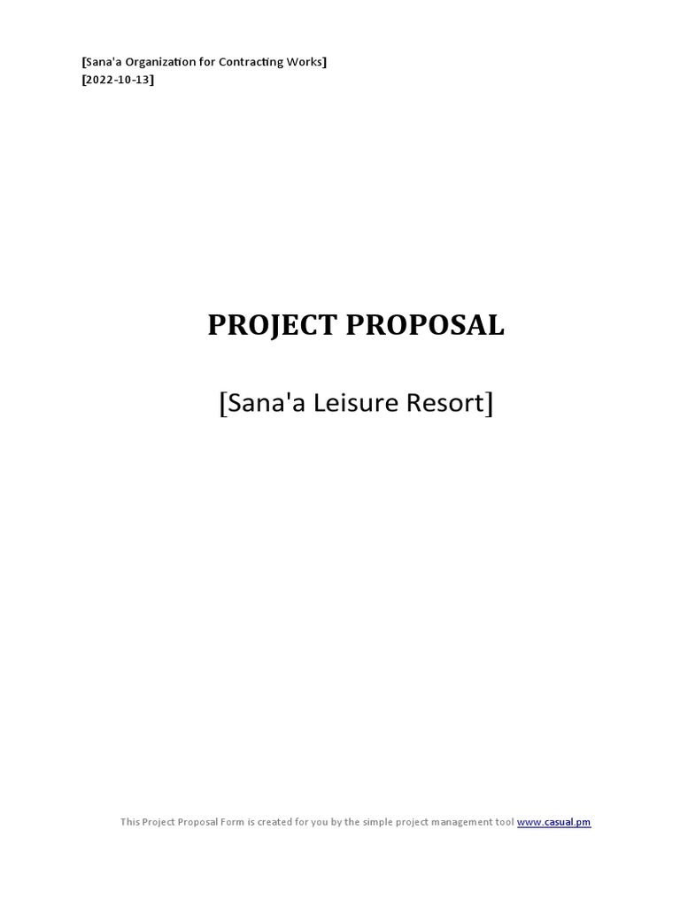 Generic Project Proposal Template-1 | PDF | Project Management | Business