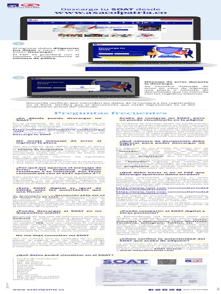 Descarga Soat Instructivo | PDF