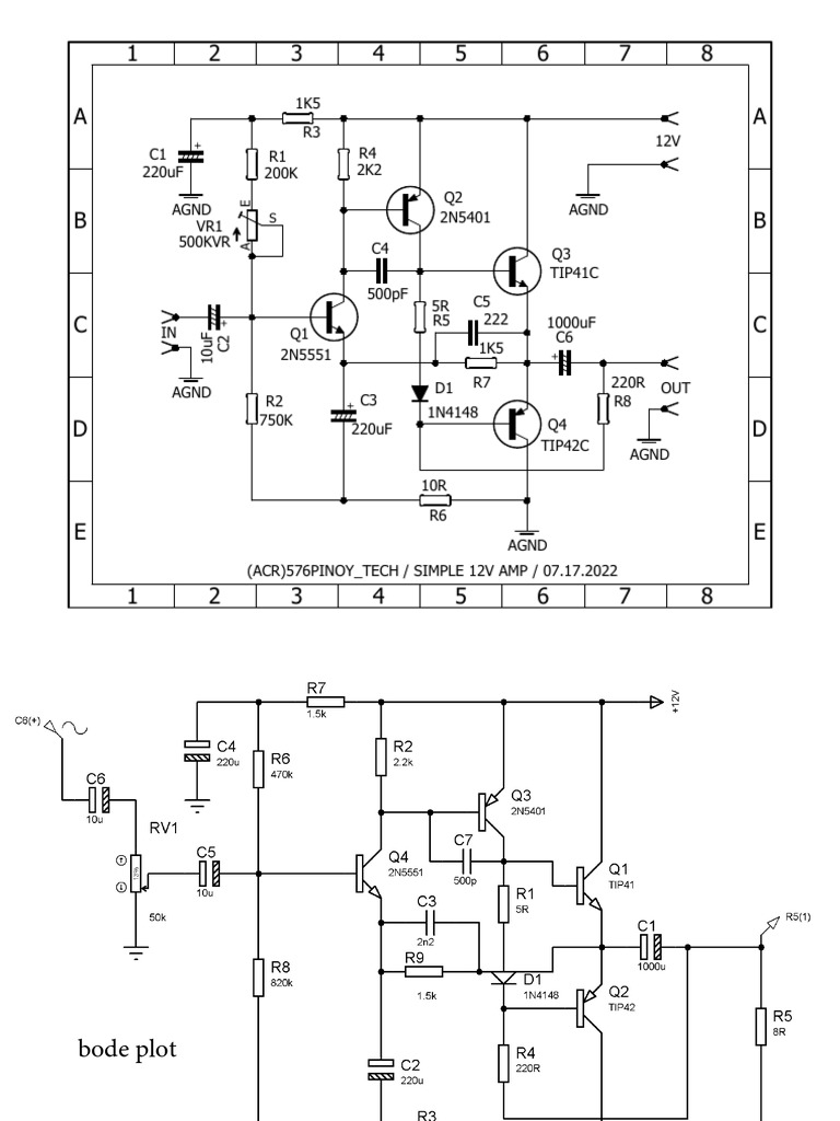 12V Simple Single Supply Amp - Bind | PDF | Electronic Circuits ...