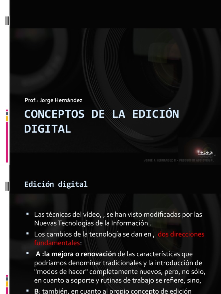 Conceptos de Edición Digital | PDF | Códec | Datos de computadora