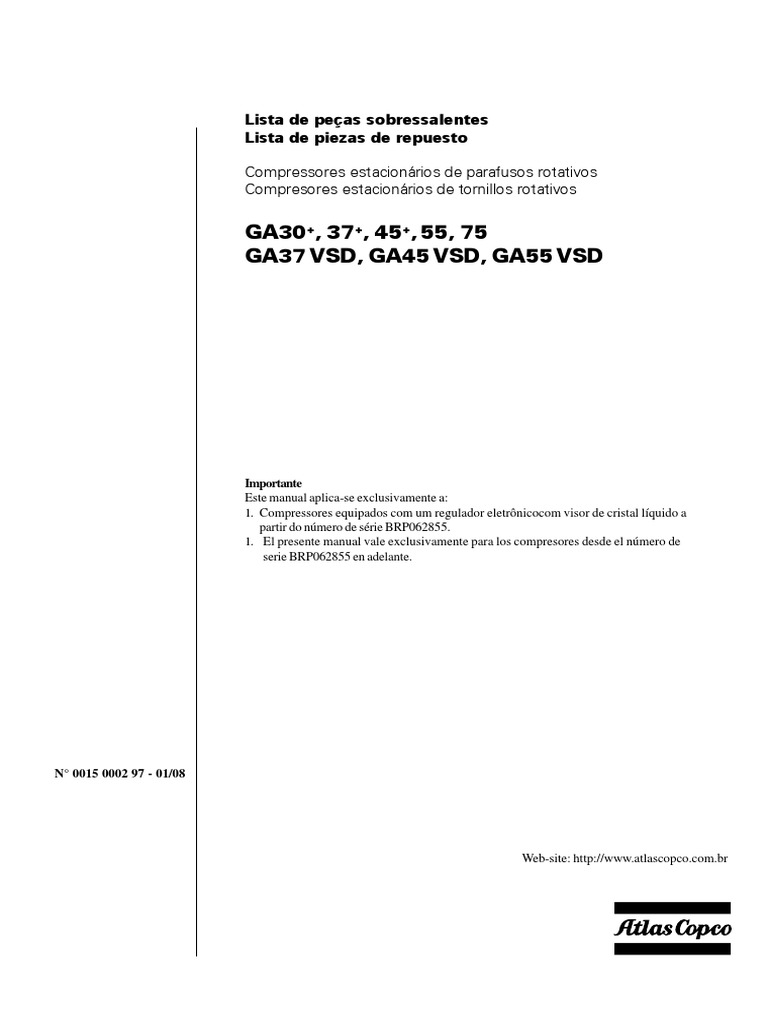 Lista de Peças GA37-55VSD | PDF