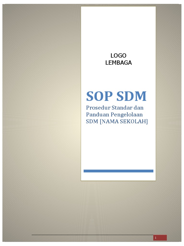 SOP SDM - Pesantren | PDF