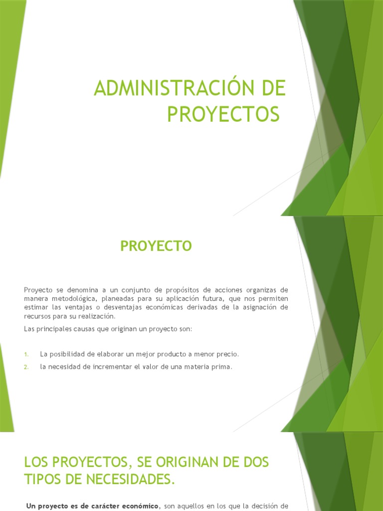 Tipos de Proyecto Administracion de Proyectos | PDF | Agricultura ...