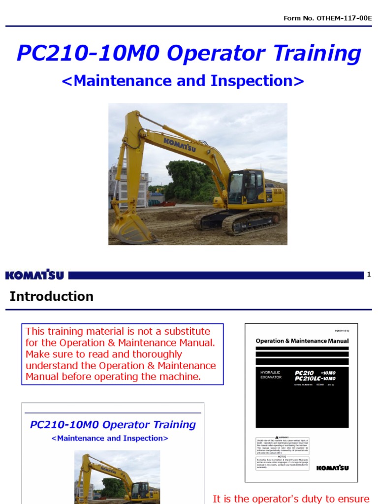 PC210-10M0 3 Maintenance and Inspection (Final) - E | PDF | Engines ...