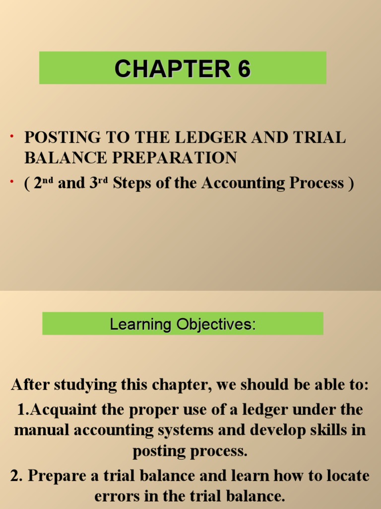 Preparing Ledger and Trial Balance | PDF | Debits And Credits | Equity ...