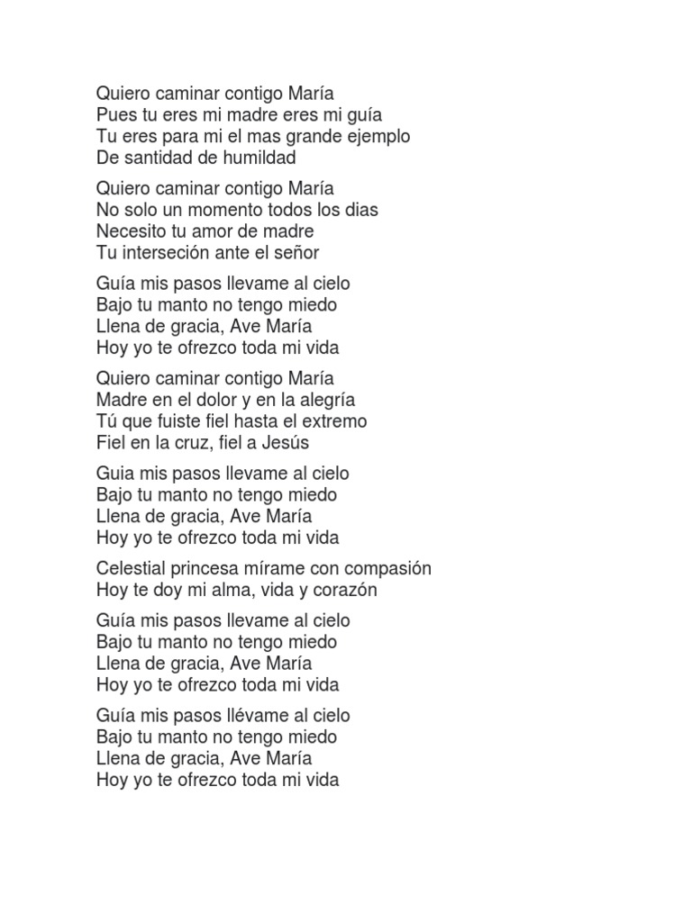 Quiero Caminar Contigo María | PDF