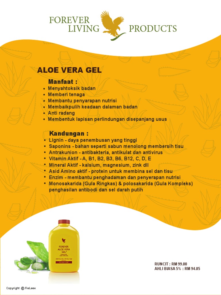 FOREVER LIVING PRODUCT LIST | PDF