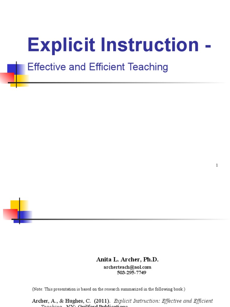 Explicit Instruction | PDF