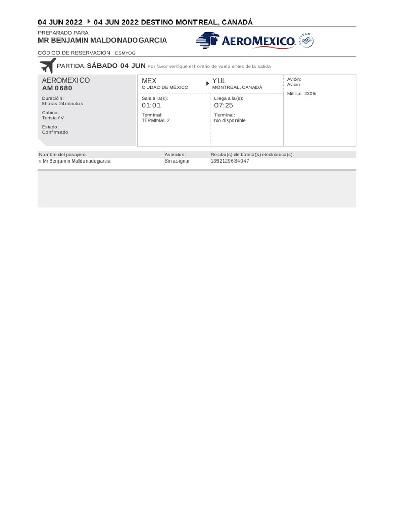 E-Tkt. Benjamin Maldonado-Montreal | PDF