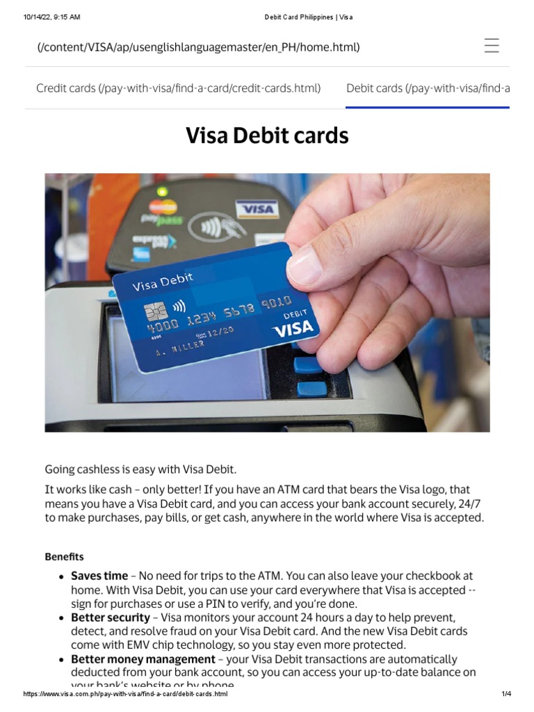 Debit Card Philippines _ Visa | PDF | Debit Card | Visa Inc.