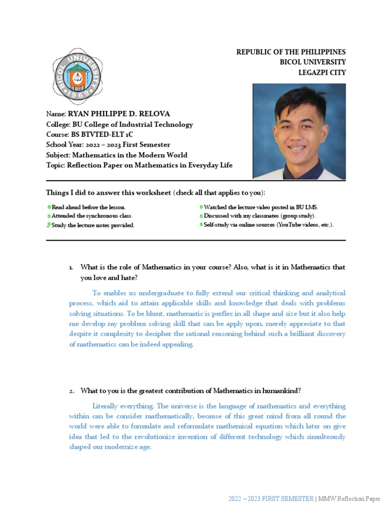 GEC14 Act01 BTVTED-ELT 1C RelovaRyanPhilippe | PDF