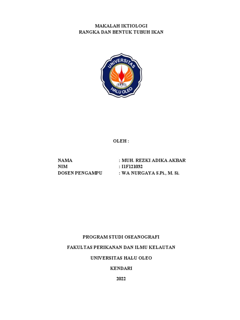 Makalah Ikhtiologi Muh. Rezki | PDF