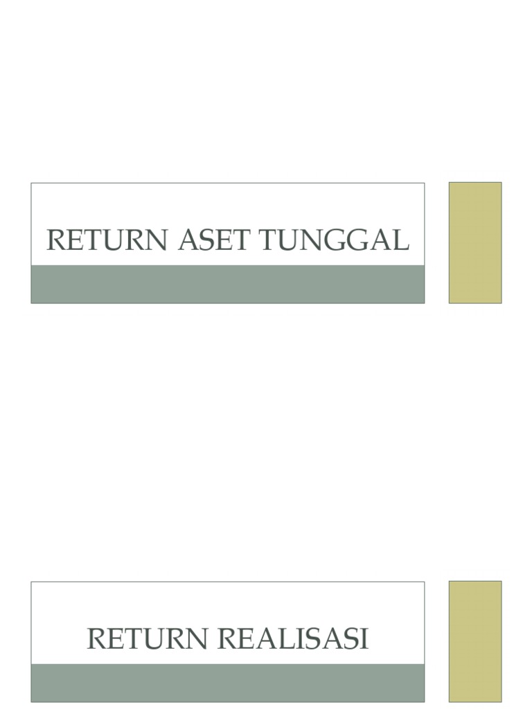 Contoh Perhitungan Return Dan Risiko | PDF Contoh Perhitungan Return Dan Risiko | PDF