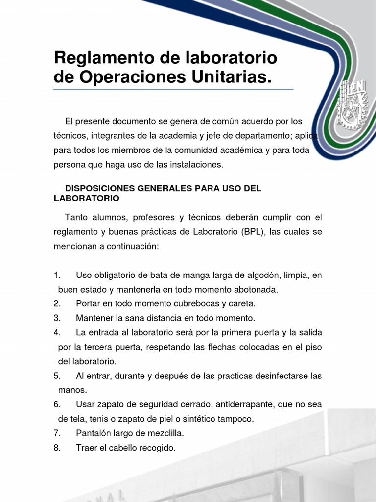 Reglamento de Laboratorio Académico | PDF | Laboratorios