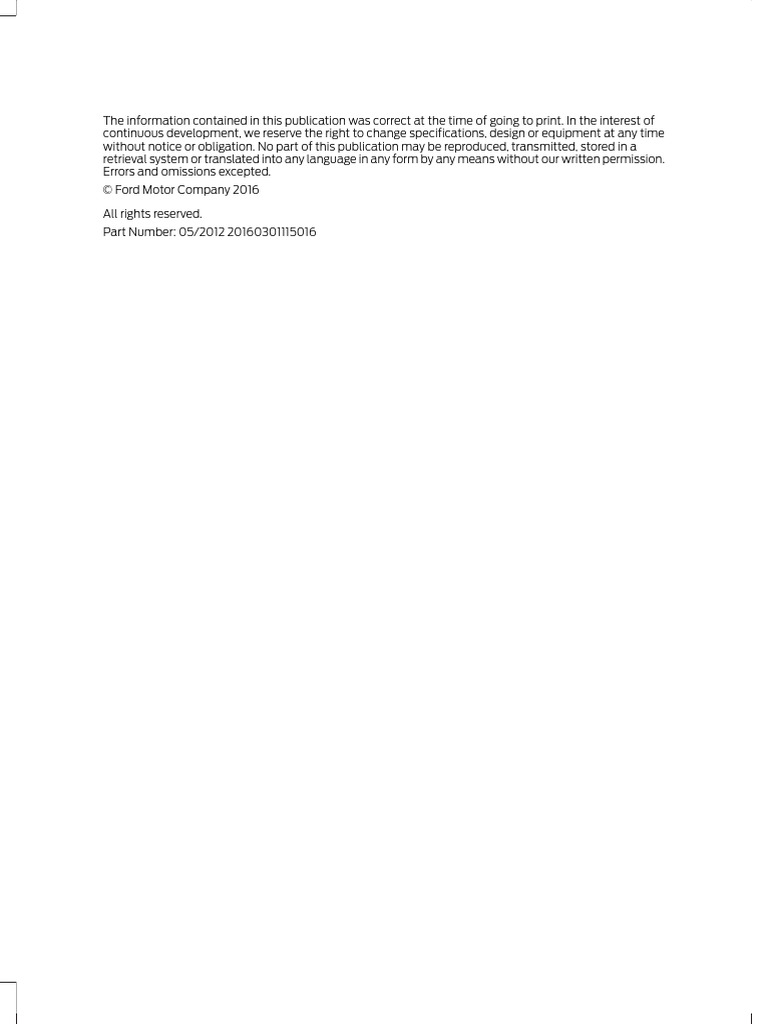 Ford Fiesta Owner's Manual (Mark 6 B299 CCL) 2012 May ENGLISH | PDF ...