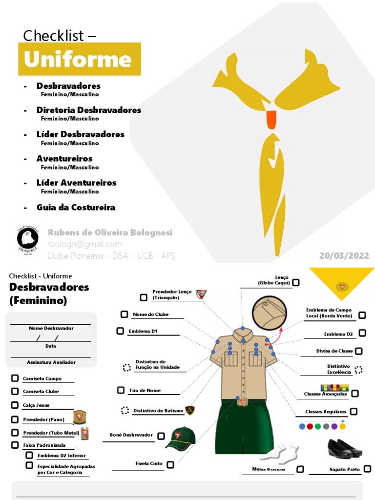 CheckList Uniforme v3 | PDF