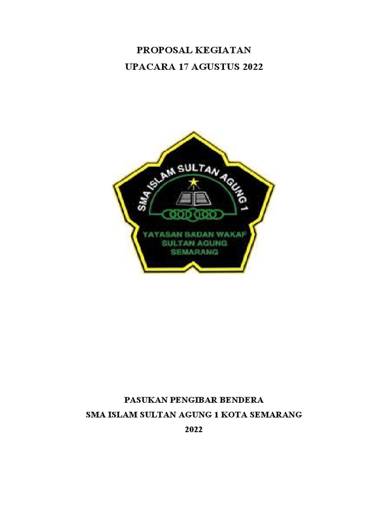PROPOSAL UPACARA HUT RI SMA ISLAM SULTAN AGUNG Kosong | PDF