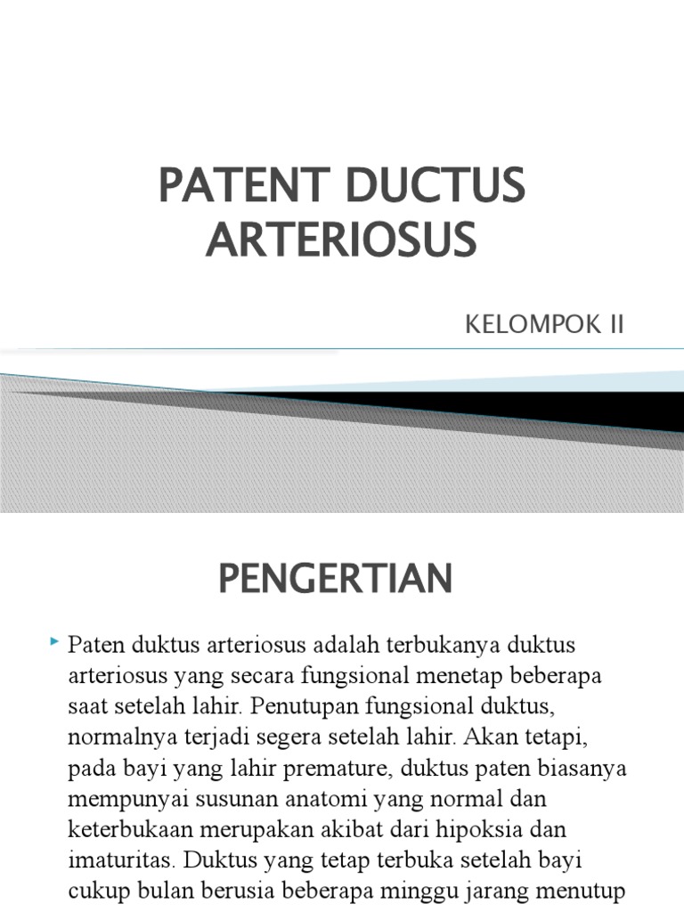 Patent Ductus Arteriosus | PDF