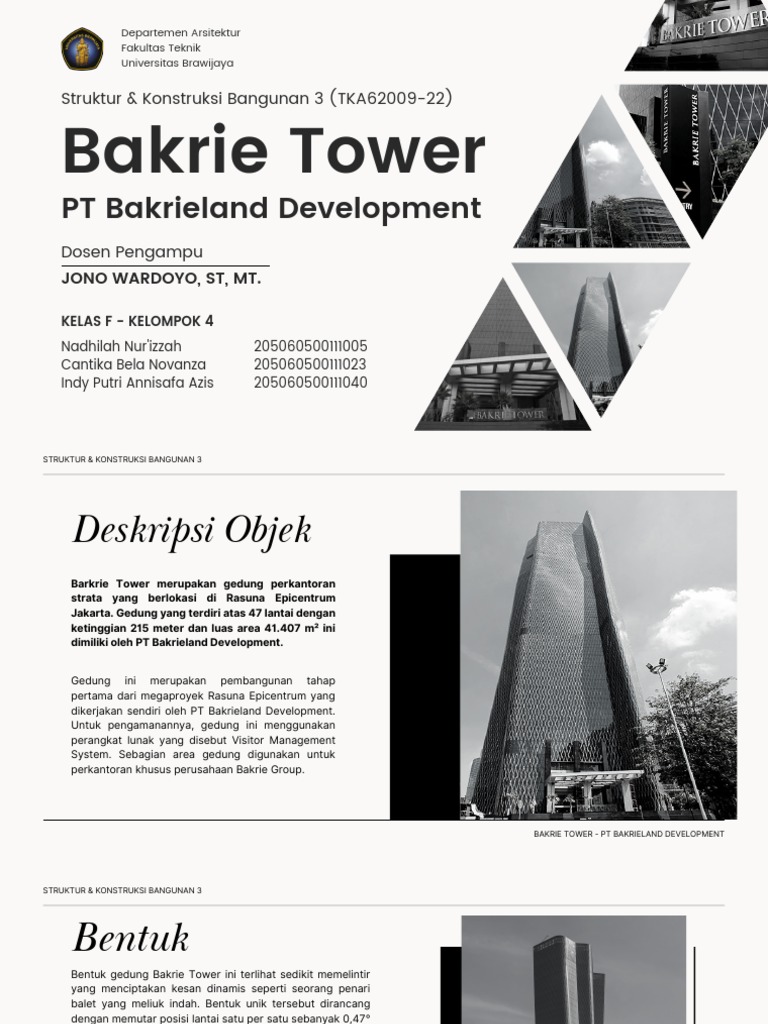 Struktur Dan Konstruksi Bakrie Tower | PDF