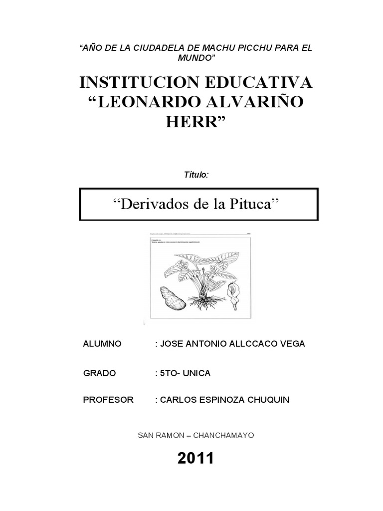 Proyecto Pituca | PDF | Plantas | Comida y bebida