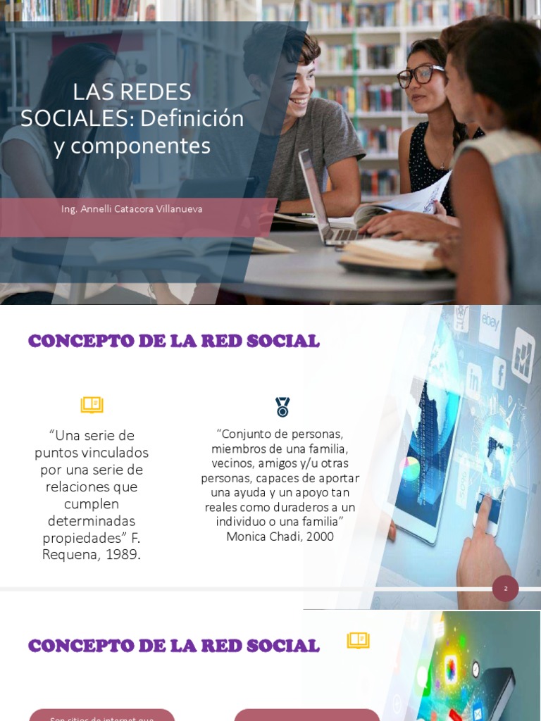 Definición y componentes de redes sociales | PDF | Servicio de redes ...