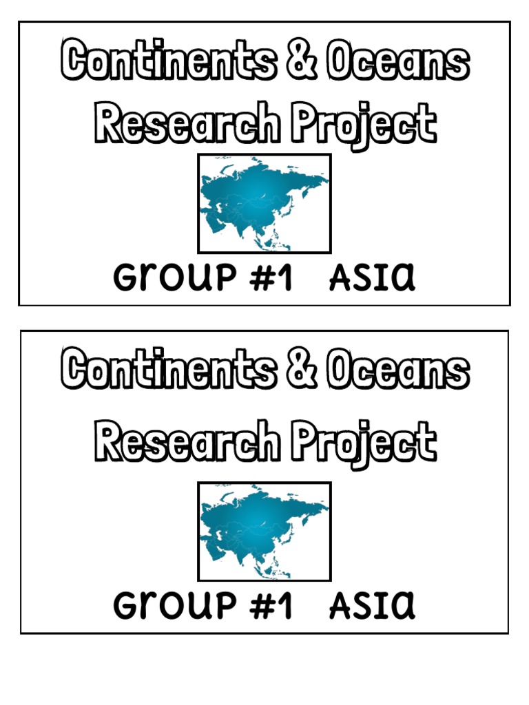 Continents - Oceans Research Project | PDF